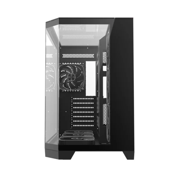 Coolman Zentra Luxe ATX Dual Chamber Case - Black | White | Bermor Techzone BTZ