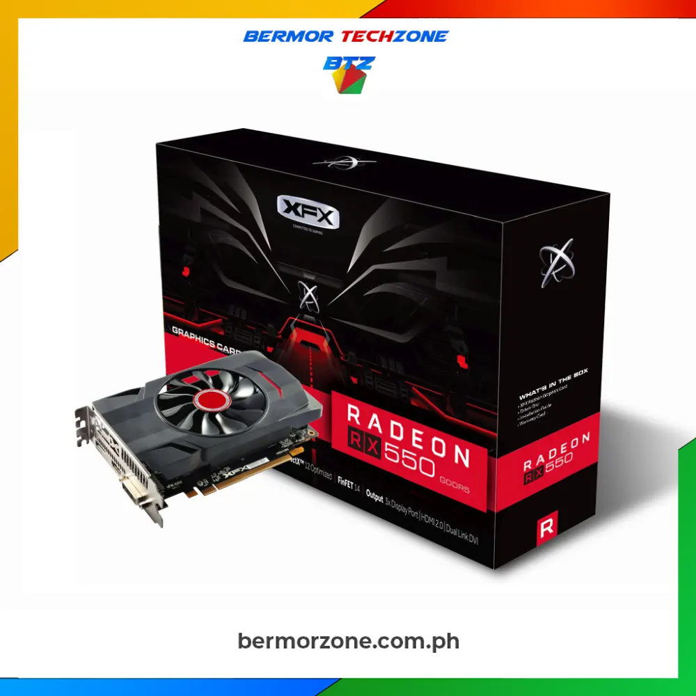 XFX AMD Radeon RX 550 4GB Core Edition Graphics Card RX-550L4SFG4 ...