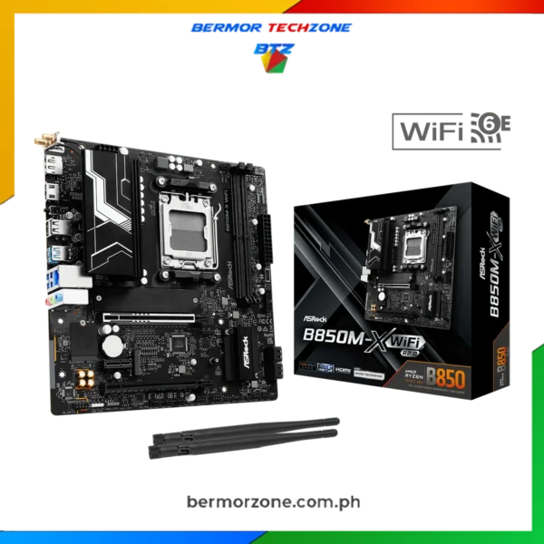 Asrock B850M-X WiFi R2.0 Micro ATX AM5 AMD 9000 Series Motherboard ...