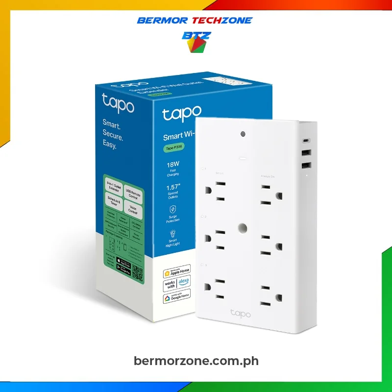 Tp-Link Tapo P306 Smart Wi-Fi Wall Outlet Extender | Bermor Techzone BTZ