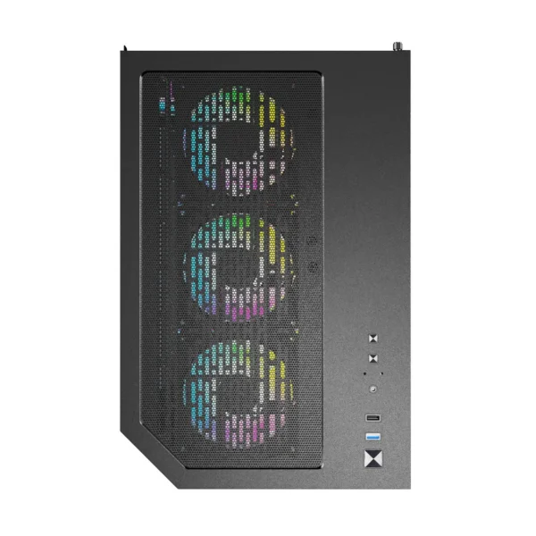 groundZERO Vision M Dual Chamber Micro ATX Chassis with LCD Display ...