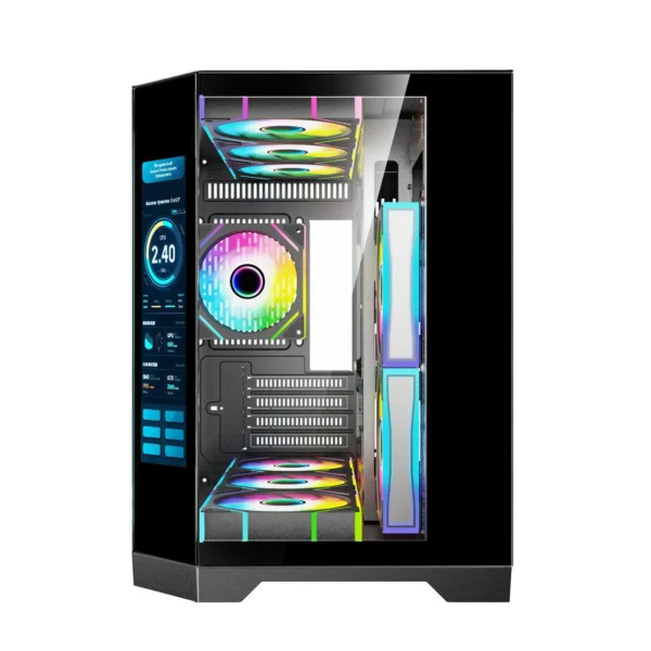 groundZERO Vision M Dual Chamber Micro ATX Chassis with LCD Display | Bermor Techzone BTZ