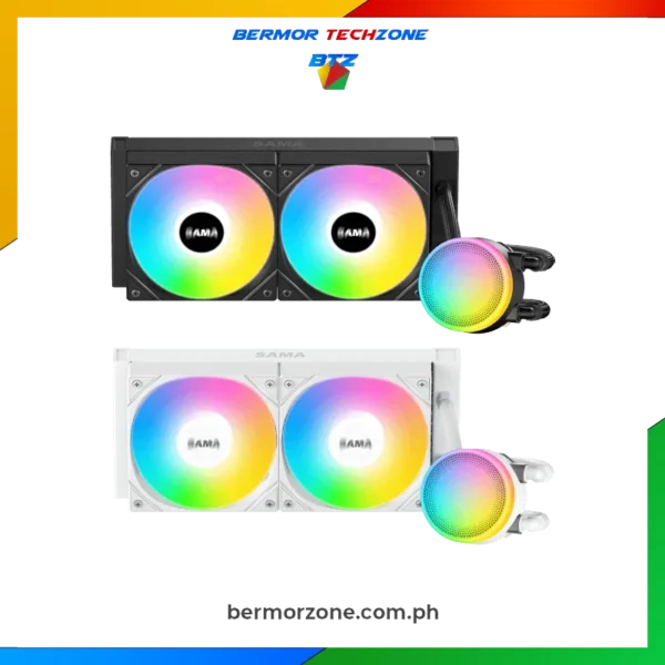 Sama L40 240mm ARGB AIO Liquid Cooling System - Black | White | Bermor ...