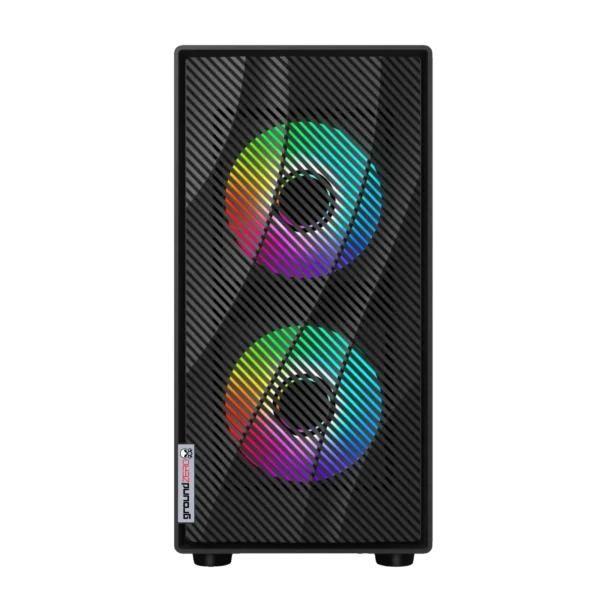 groundZERO FLOW Mini Tower Micro-ATX Chassis with 3 RGB Fans | Bermor ...