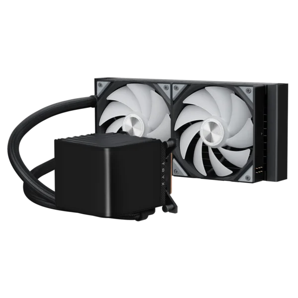 TRYX PANORAMA ARGB 240mm Liquid Cooler AIO with Curved OLED Display ...