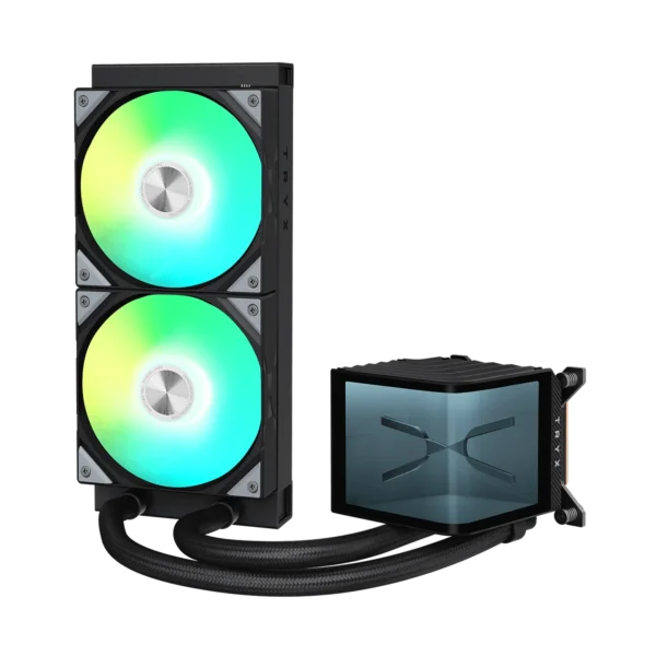 TRYX PANORAMA ARGB 240mm Liquid Cooler AIO with Curved OLED Display ...