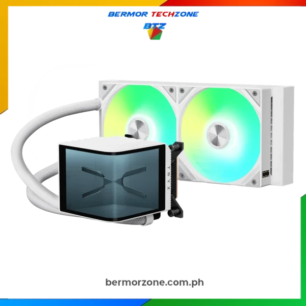 TRYX PANORAMA ARGB 240mm Liquid Cooler AIO with Curved OLED Display ...